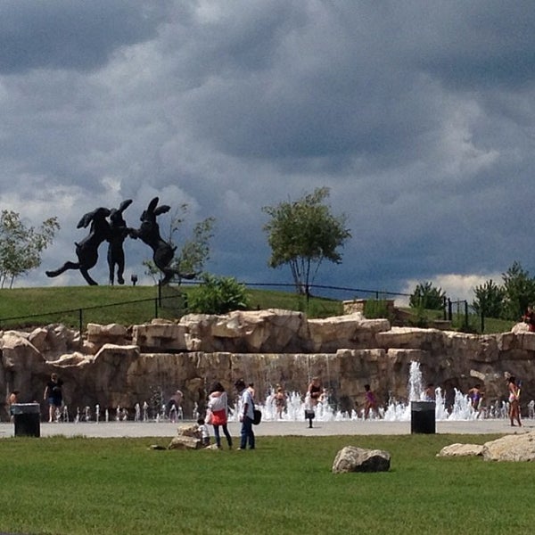 Giant Dancing Rabbits - Sculpture Garden in Dublin