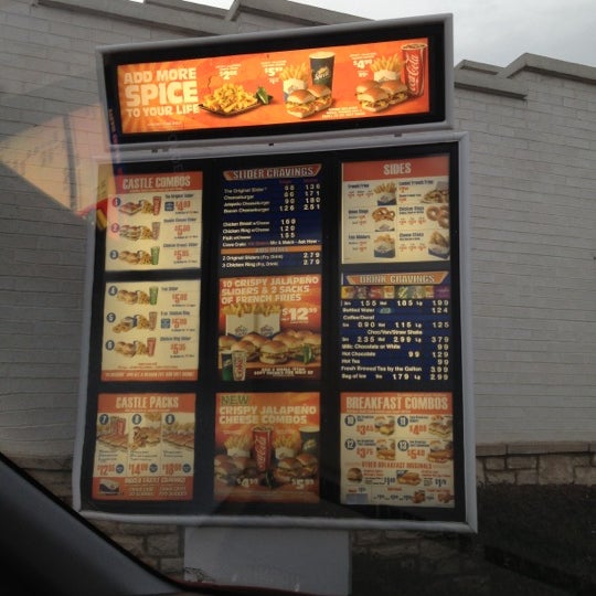 White Castle Drive Thru Menu