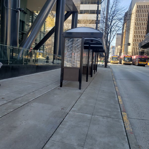 Metro Bus Stop #480 - Bus Stop in Seattle Central Business District