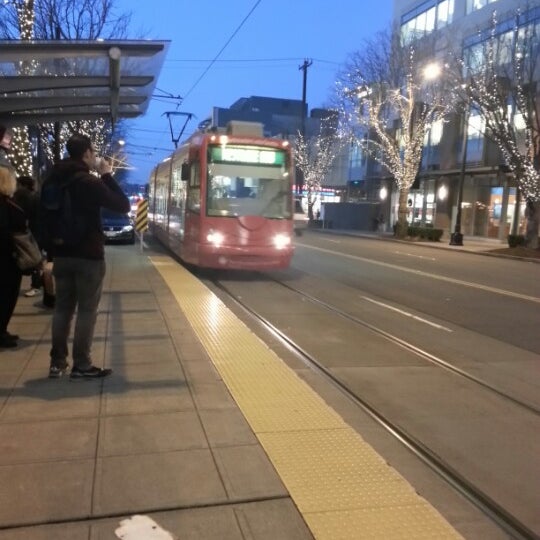 South Lake Union Streetcar - Tram Station in Seattle