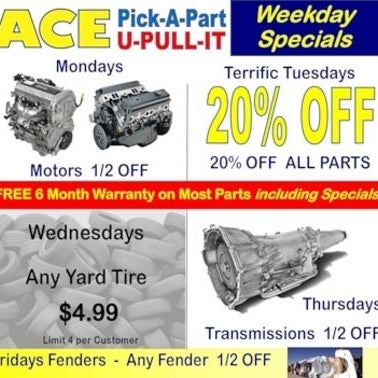 Ace Pick A Part - U Pull It - Northside - 1 tip