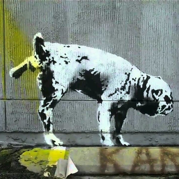 Banksy Dog - 9901 Santa Monica Blvd