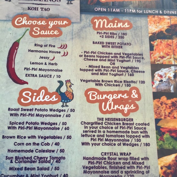 Los Pollos Hermanos Menu
