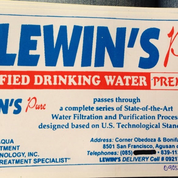 lewin's pure purified water station - 2 visitors