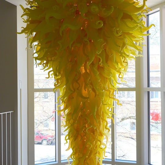 Yellow Neon Chandelier and Persians by Dale Chihuly - 506 Franklin Street