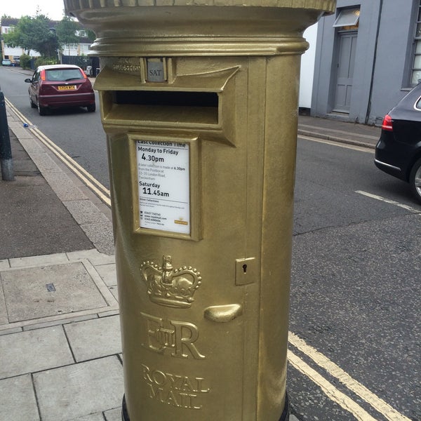 Mo Farah's Gold Post Box - Teddington, Greater London