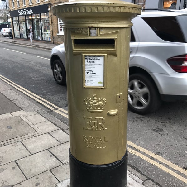 Mo Farah's Gold Post Box - Teddington, Greater London