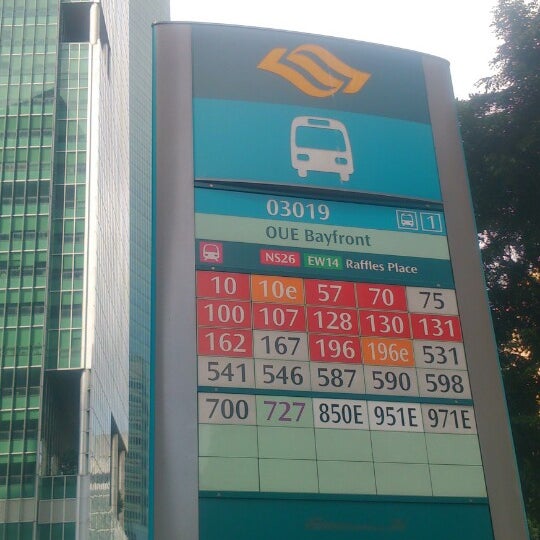 Bus Stop 03019 (OUE Bayfront) - Bus Stop in Financial District