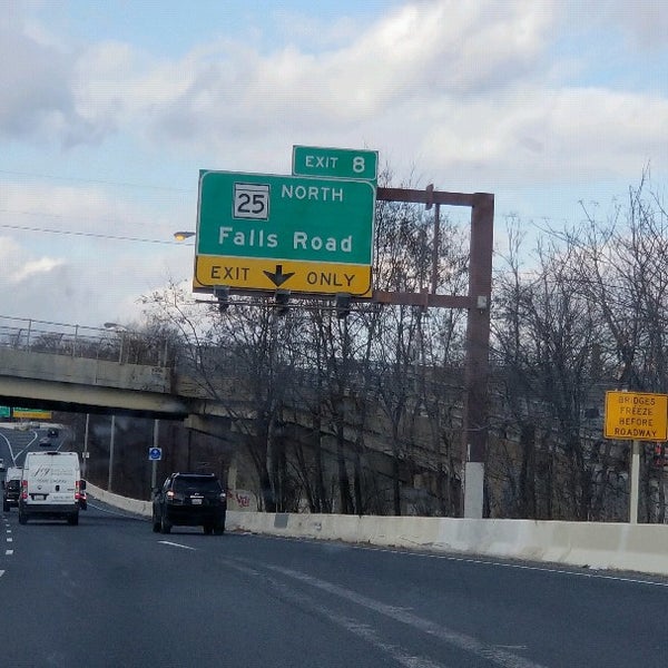 I-83 Exit 8 (Falls Rd - MD 25) - Intersection in Hampden