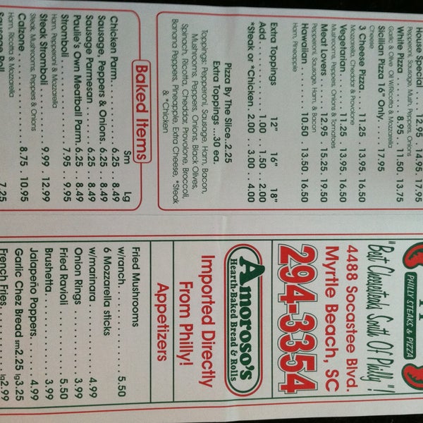 Peppers Philly Steaks & Pizza - Pizzeria in Myrtle Beach