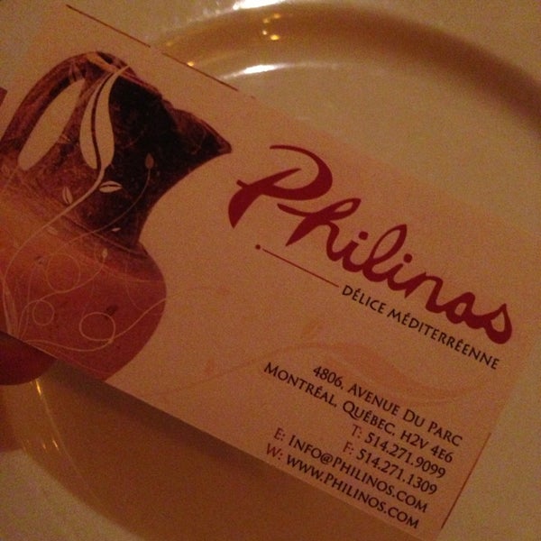 Photos at Philinos - Mediterranean Restaurant in Montreal