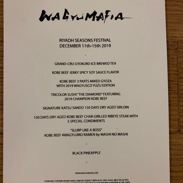 Wagyu Mafia Pop-up (Now Closed) - Japanese Restaurant in Riyadh
