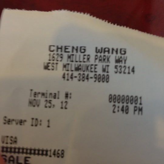 Cheng Wong Restaurant - 1631 Miller Park Way