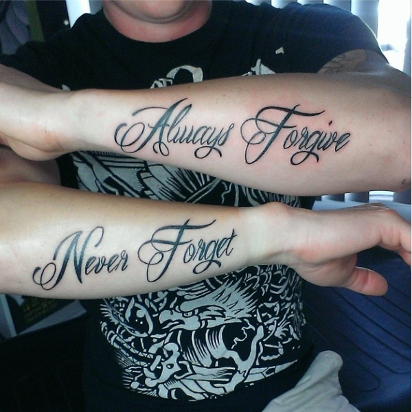 Forgive Never Forget Tattoos