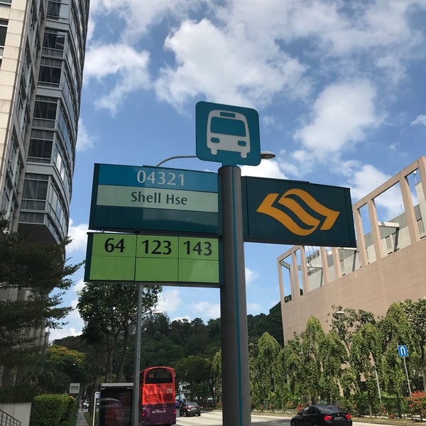Bus Stop 04321 (Shell House) - Bus Station in Singapore River