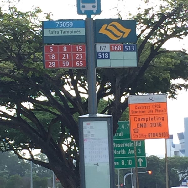 Bus Stop 75059 (bef Tampines West Stn) - Bus Stop in Singapore