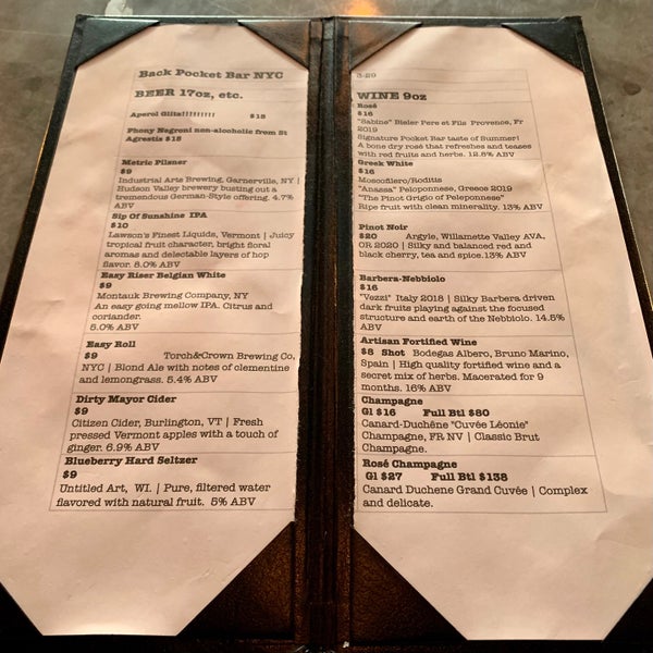 Back Pocket Bar - Hell's Kitchen - New York, NY