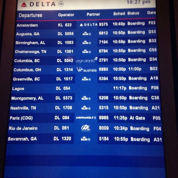 Delta - Flight DL 84 - Atlanta, GA