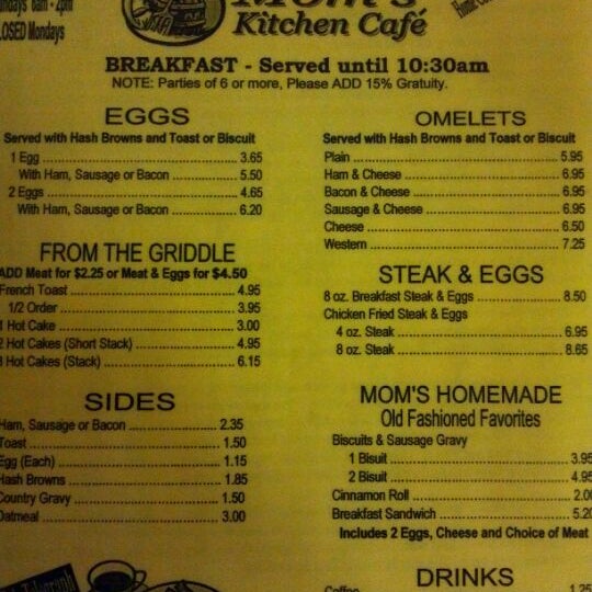 Mom's Kitchen Cafe - American Restaurant in Otis