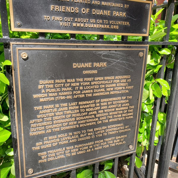 Duane Park - Tribeca - Duane St