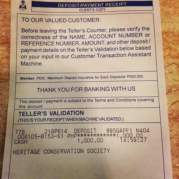 Bpi Withdrawal Slip Sample