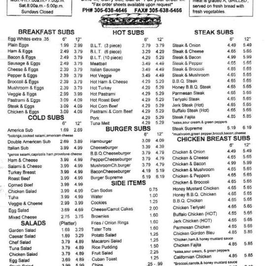 Subs On The Run - Sandwich Spot in Miami