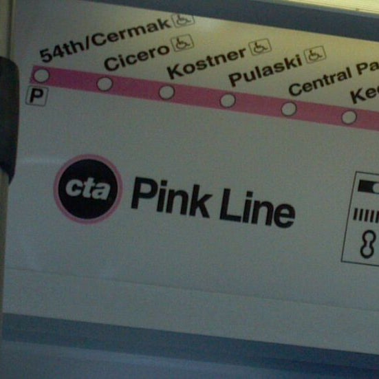CTA Pink Line - Train in Fulton Market