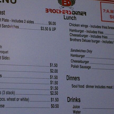 Brother's Diner - 1508 Whittier St