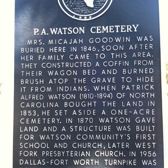 P A Watson Cemetery - Arlington, TX