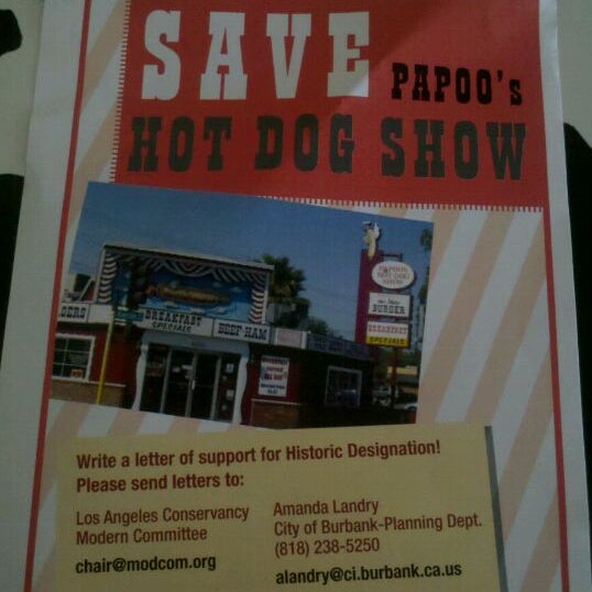 Papoo's Hot Dog Show (Now Closed) - Burbank, CA