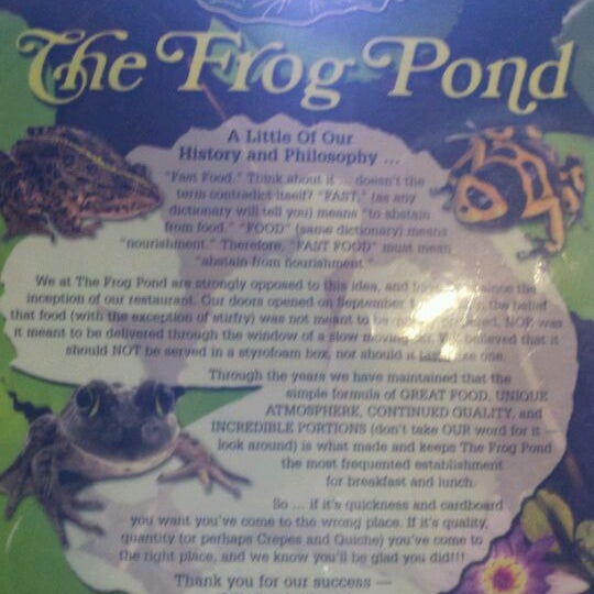 Frog Pond - Breakfast Spot
