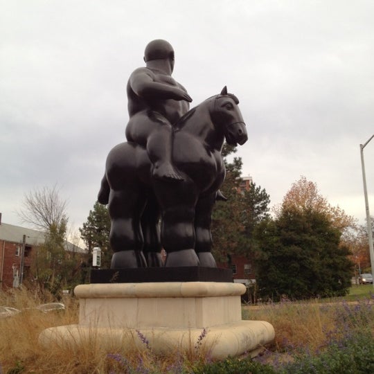Fernando Botero's Man on a Horse Statue - Sculpture Garden