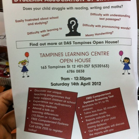 Dyslexia Association of Singapore (DAS) Tampines Learning Centre