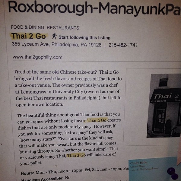 Siam Express - Thai Restaurant in Philadelphia