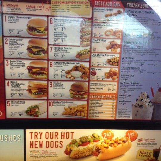 Sonic Combo Menu