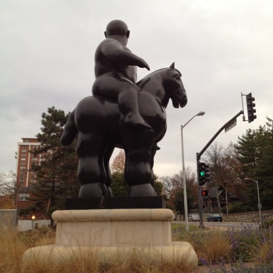 Fernando Botero's Man on a Horse Statue - Sculpture Garden