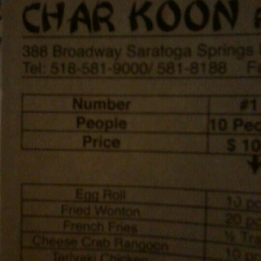 Char Koon - Chinese Restaurant in Saratoga Springs