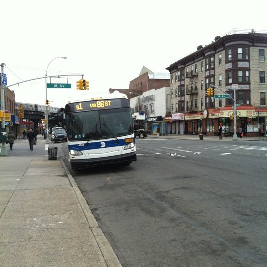 MTA Bus - 86 St & New Utrecht Av (B1) - Bus Stop in Brooklyn