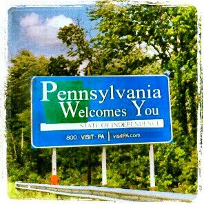 Welcome to Pennsylvania Sign - Monument