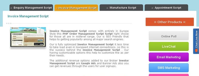 Invoice order management script