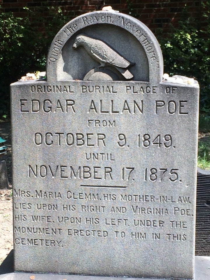 Grave of Edgar Allan Poe - 519 W Fayette St - Baltimore