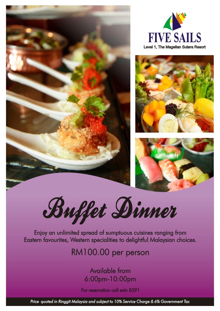 Five Sails Restaurant - Level 1, The Magellan Sutera Resort - Kota Kinabalu