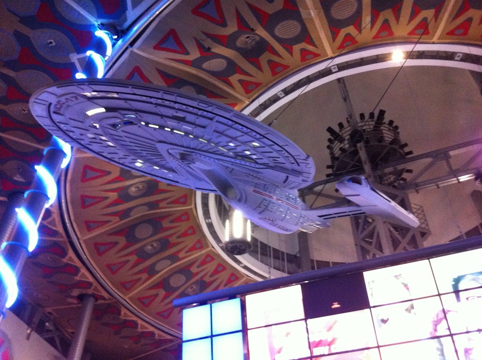 Giant NCC-1701-A model is still hanging at a Cineplex movie theatre in ...